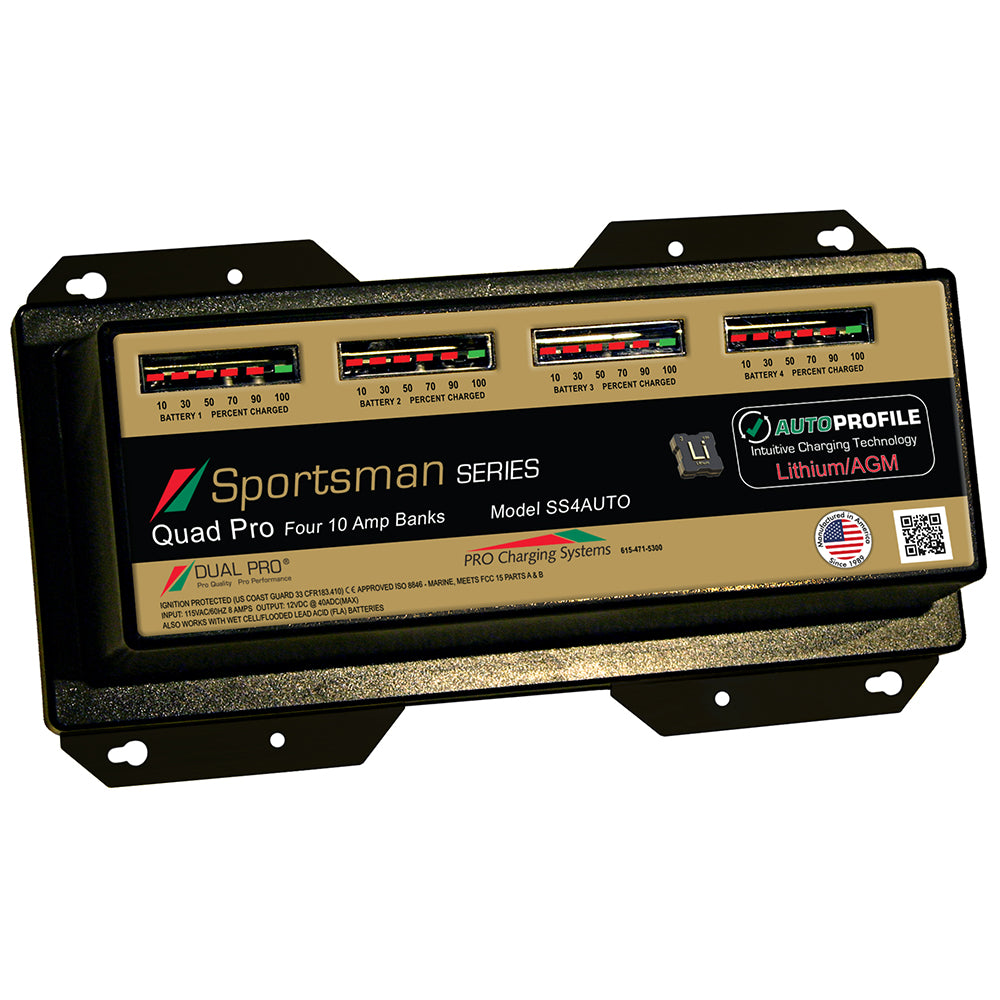 Dual Pro SS4 Auto 40A 4Bank LithiumAGM Battery Charger SS4AUTO ...
